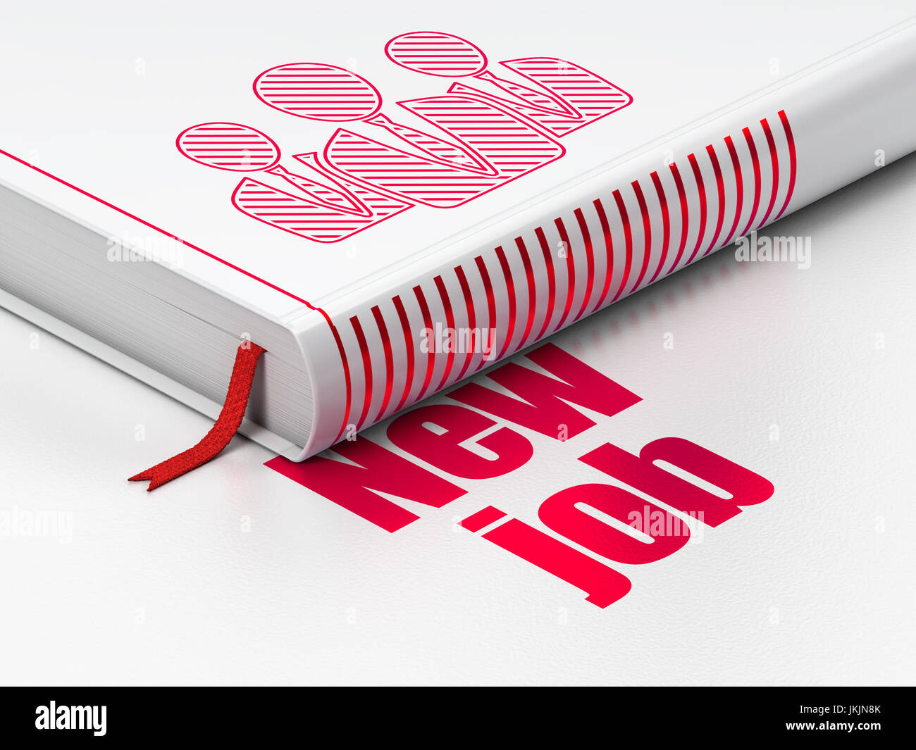 Finance concept: book Business People, New Job on white background ...