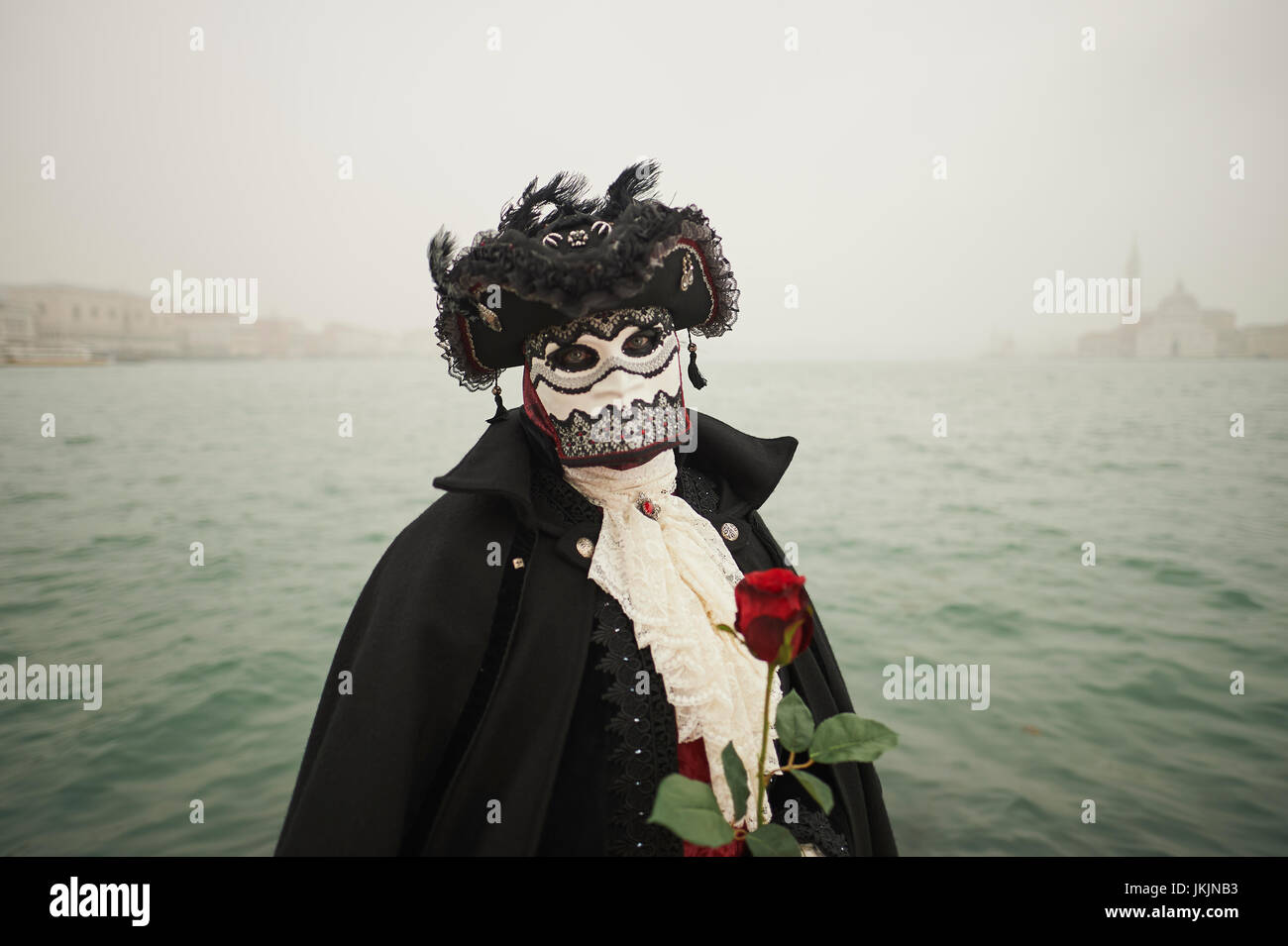 Female Bauta Mask with Coat Stock Photo - Alamy