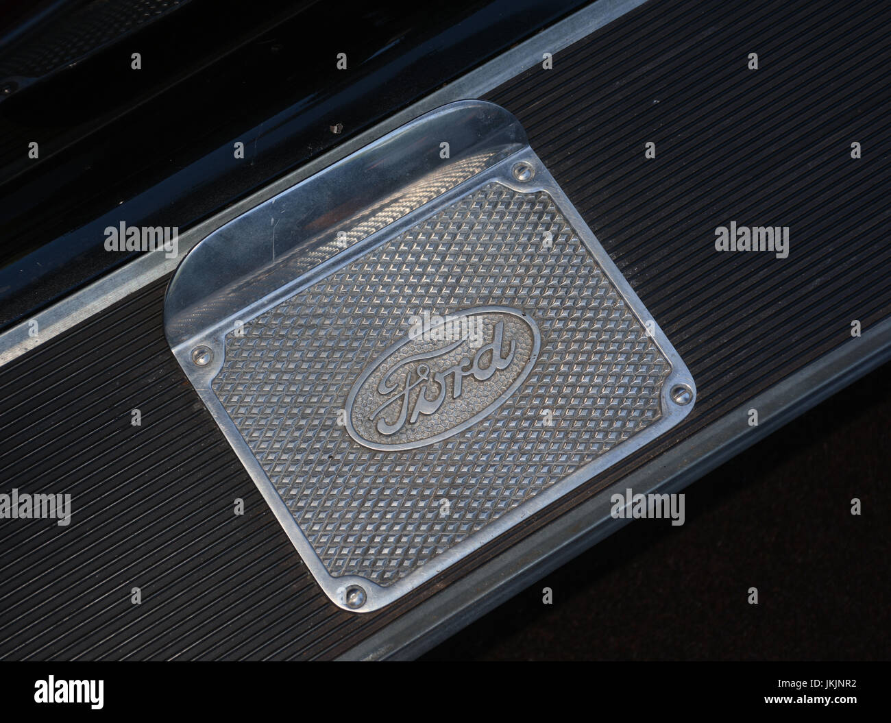 Running board footplate on a classic Ford car Stock Photo - Alamy