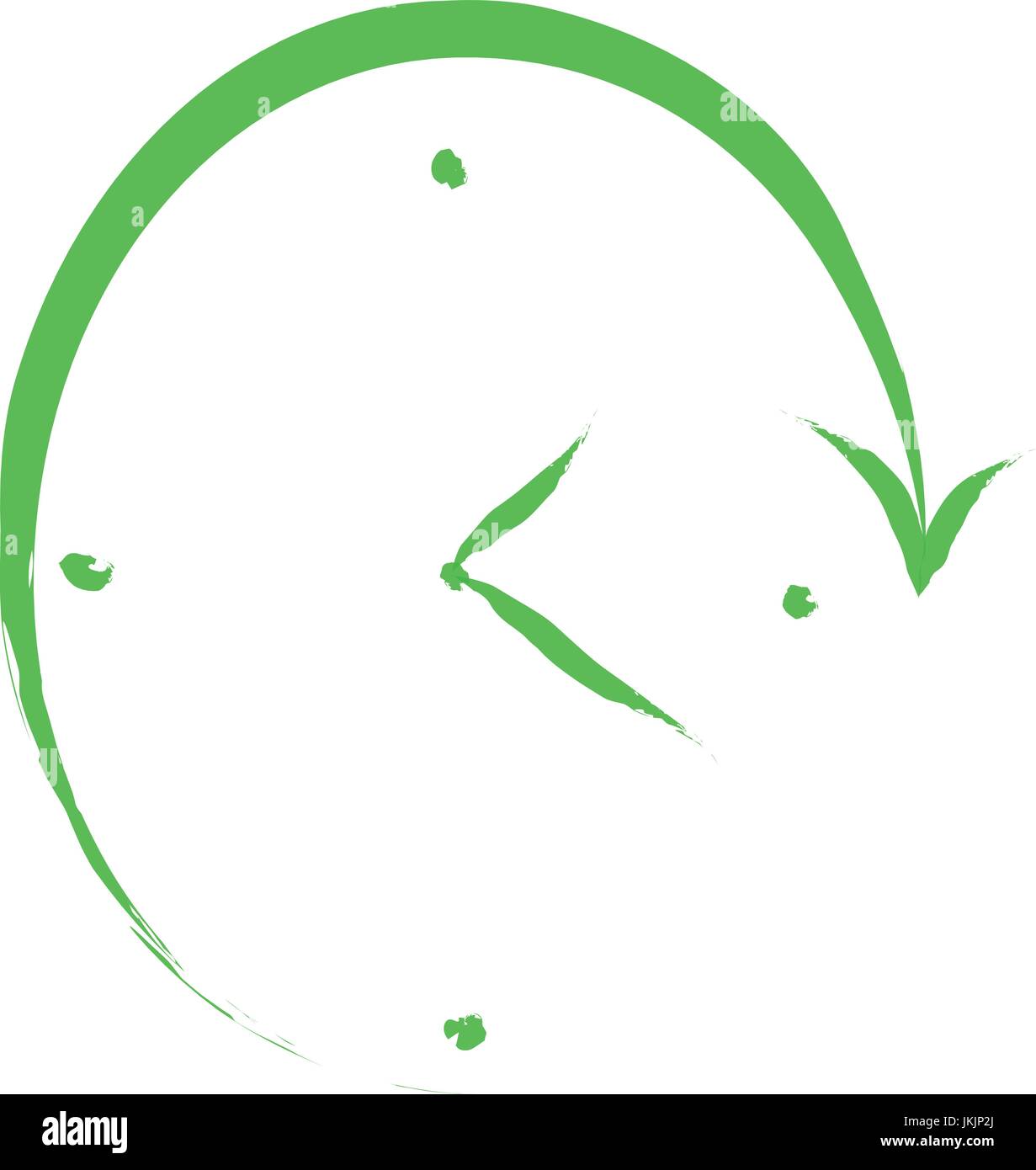 Clock icon - natural green Stock Vector Image & Art - Alamy