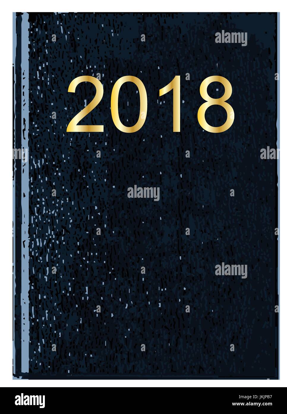 A blue front cover of a book with the date 2018 Stock Vector Image ...