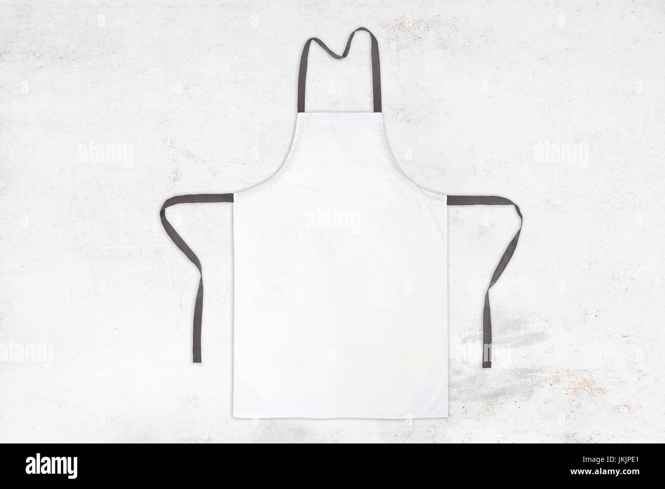White apron on white vintage texture Stock Photo - Alamy