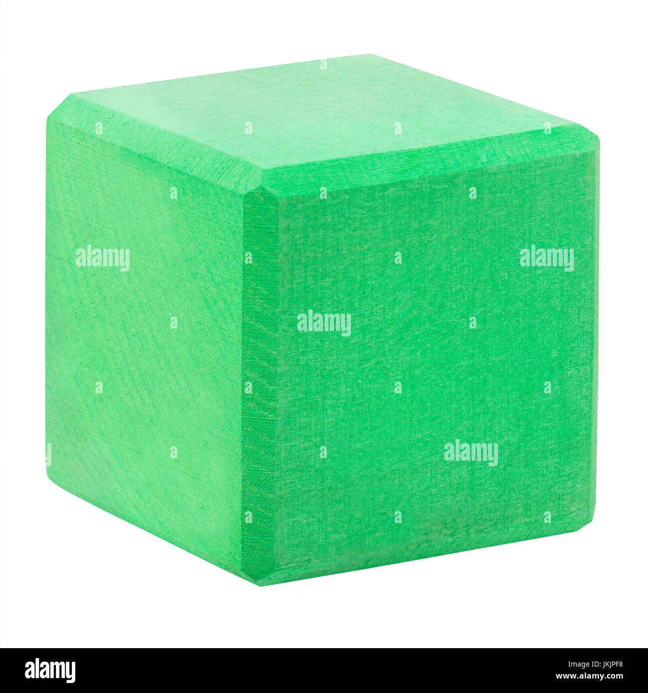 Blank green wooden block isolated on white Stock Photo - Alamy