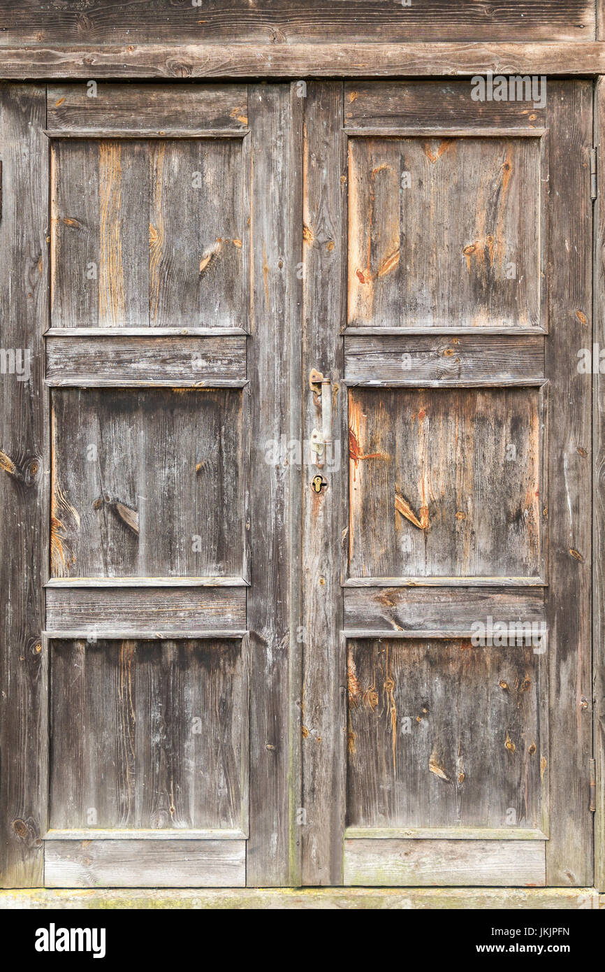 Vintage rustic wooden door Stock Photo - Alamy