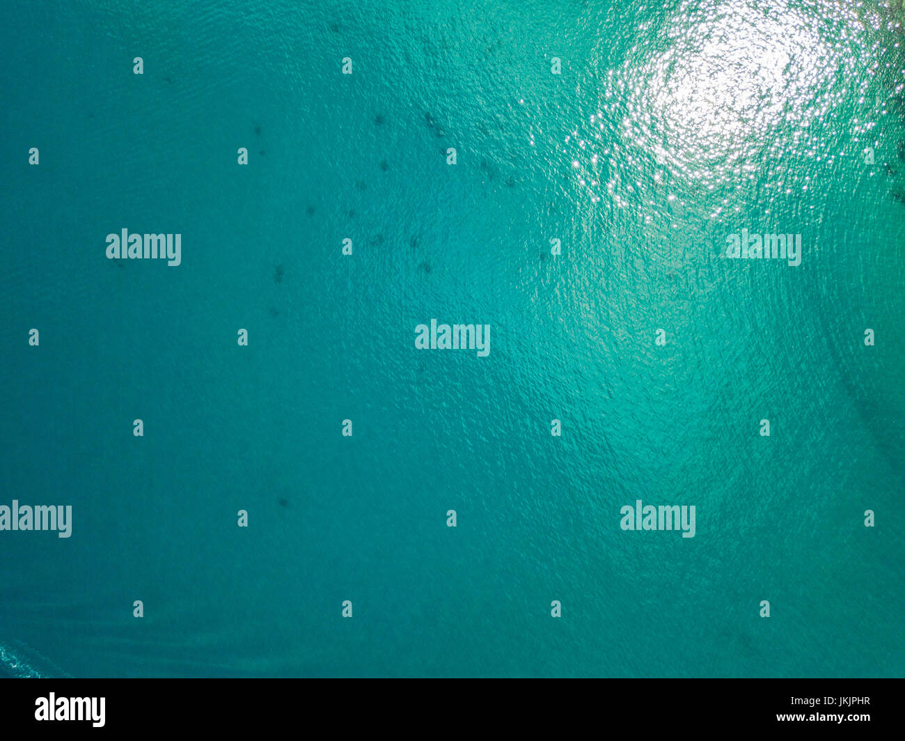 Aerial view of rocks on the sea. Overview of the seabed seen from above ...