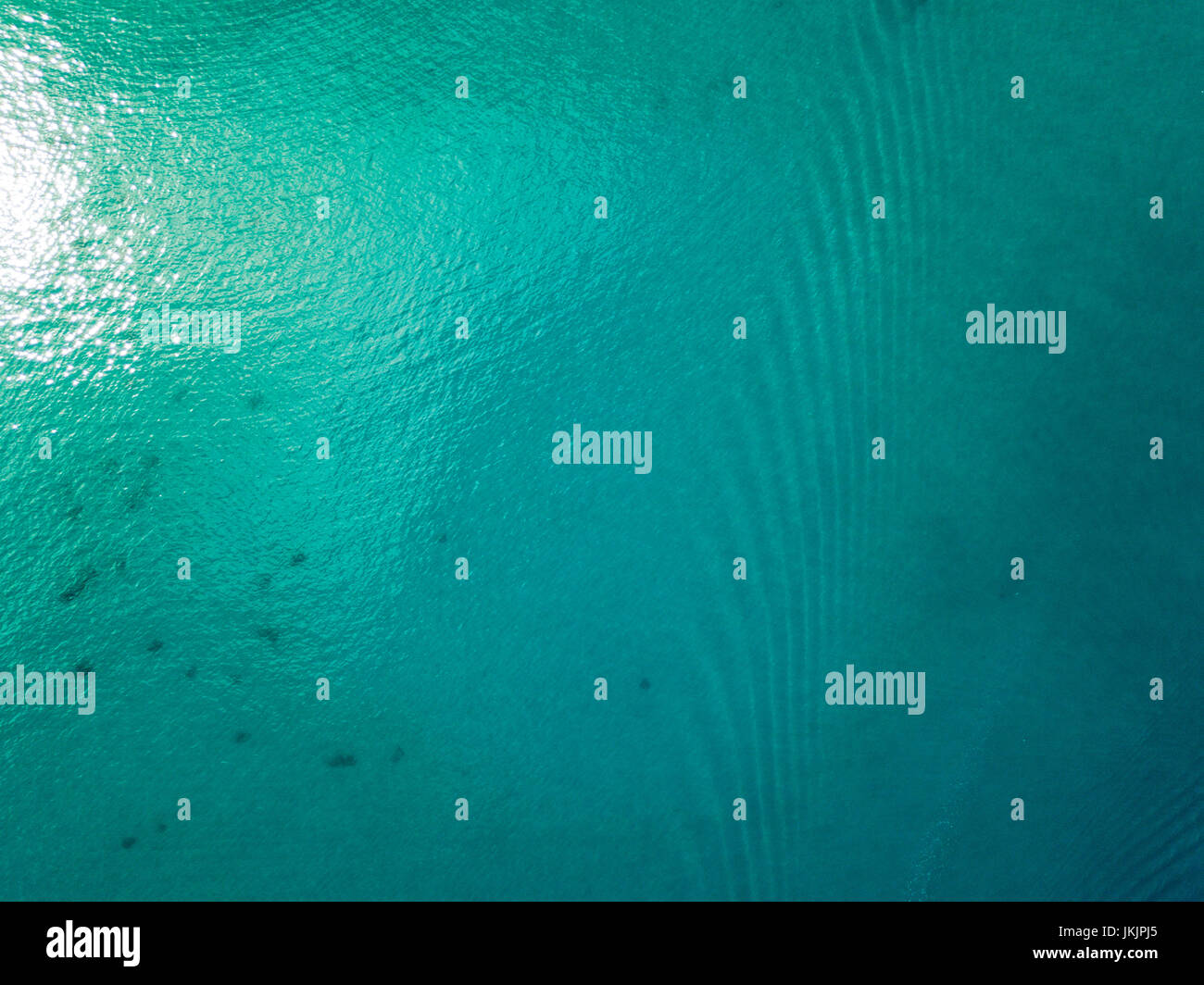 Aerial view of rocks on the sea. Overview of the seabed seen from above ...