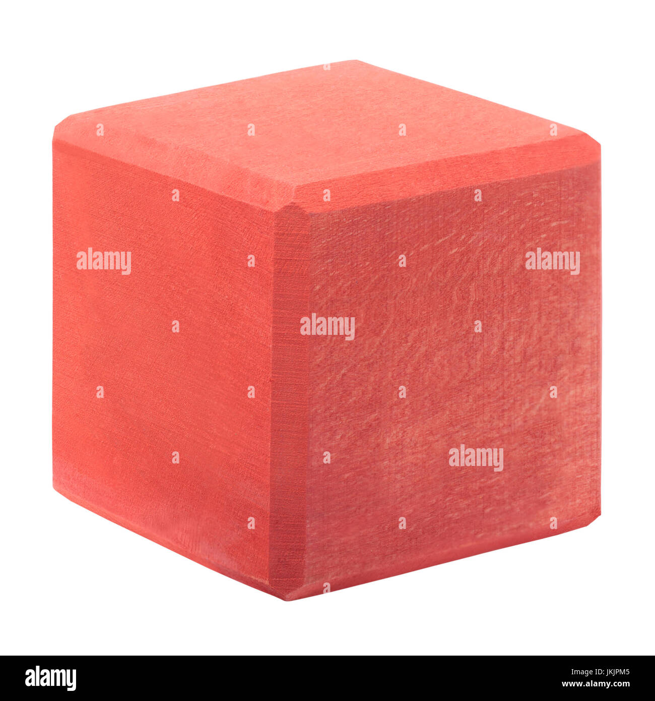 Red wooden block on white Stock Photo - Alamy