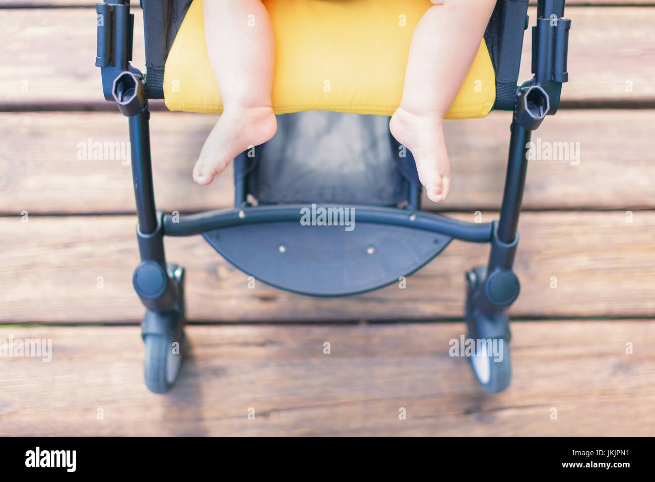 Top view of stroller with newborn baby outdoors Stock Photo - Alamy