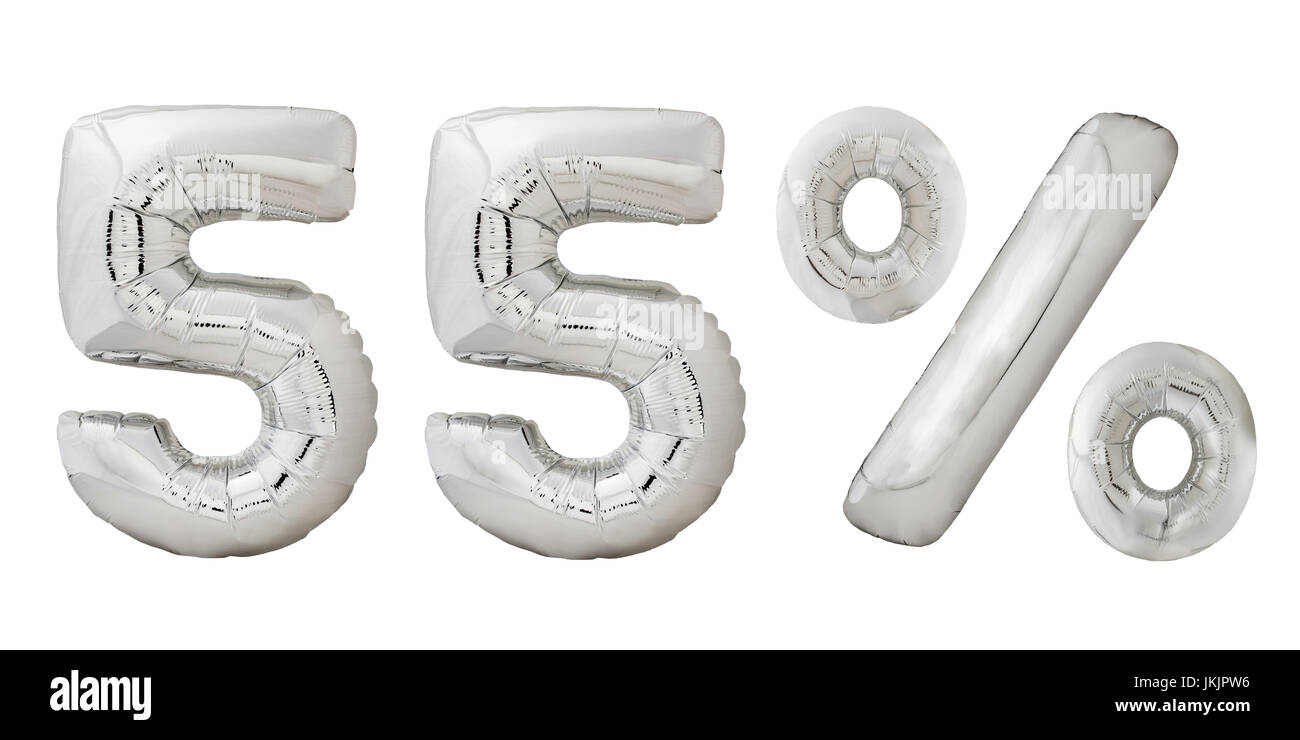 Fifty five percent chrome metallic balloons Stock Photo - Alamy