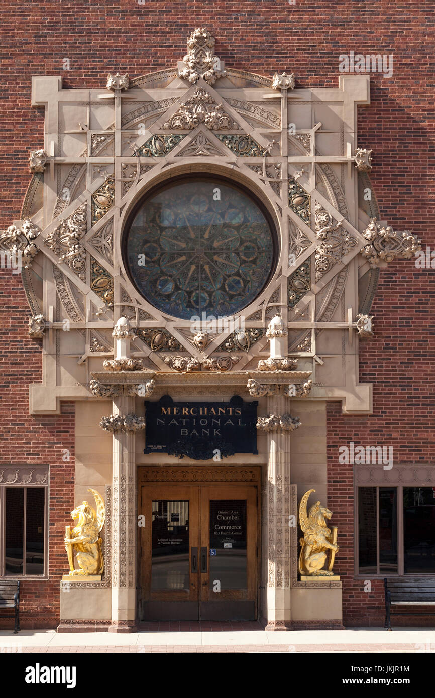 Detail on the Louis Sullivan Jewel Box Bank, Iowa, USA Stock Photo - Alamy
