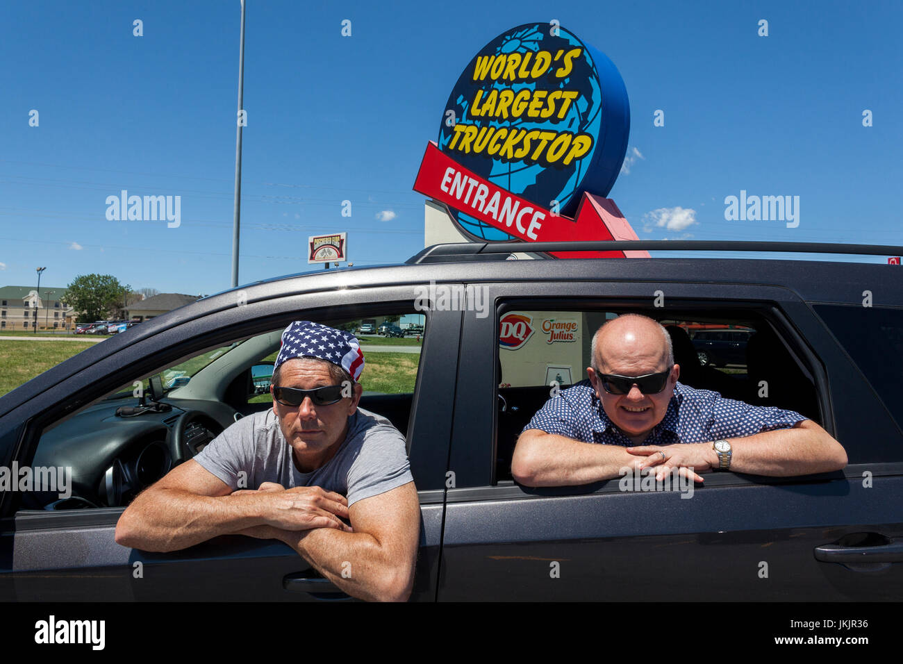Travellers on a rest stop at Iowa 80, the World's Biggest Truckstop ...