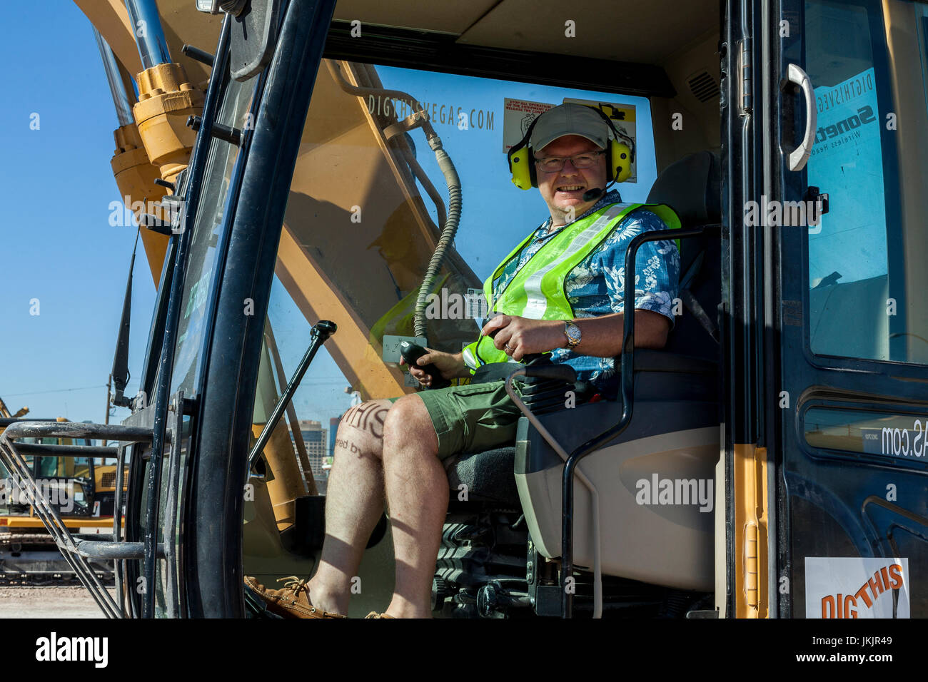 Bulldozer and digger fun for the general public at Dig This, Las Vegas ...