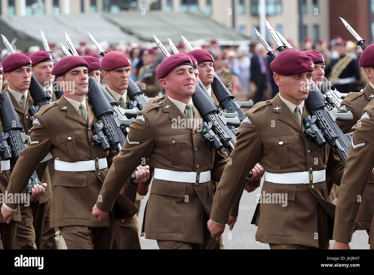 Prince Charles visits the Parachute Regiment at Merville Barracks in ...
