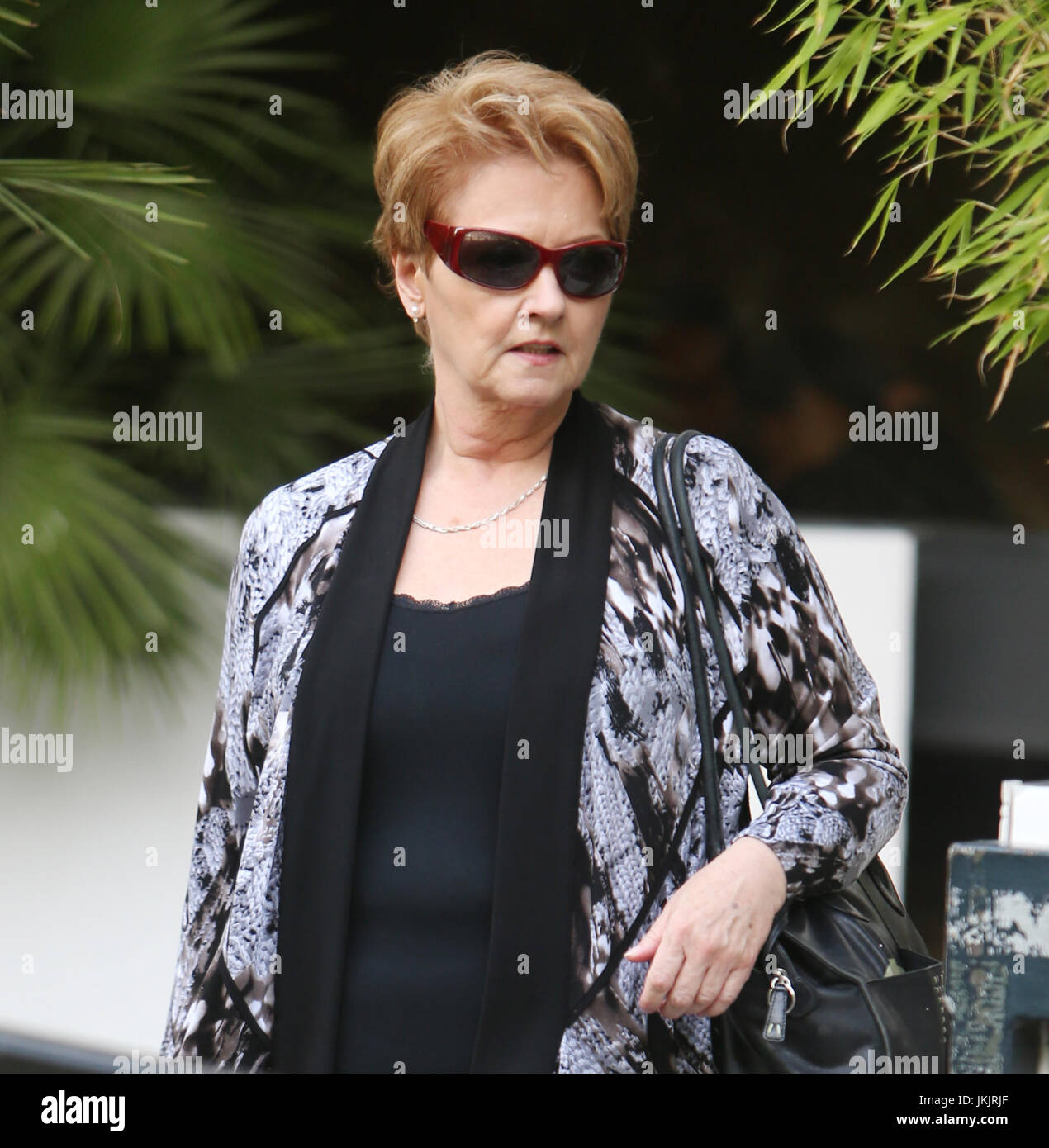 Anne Diamond outside ITV Studios Featuring: Anne Diamond Where: London ...