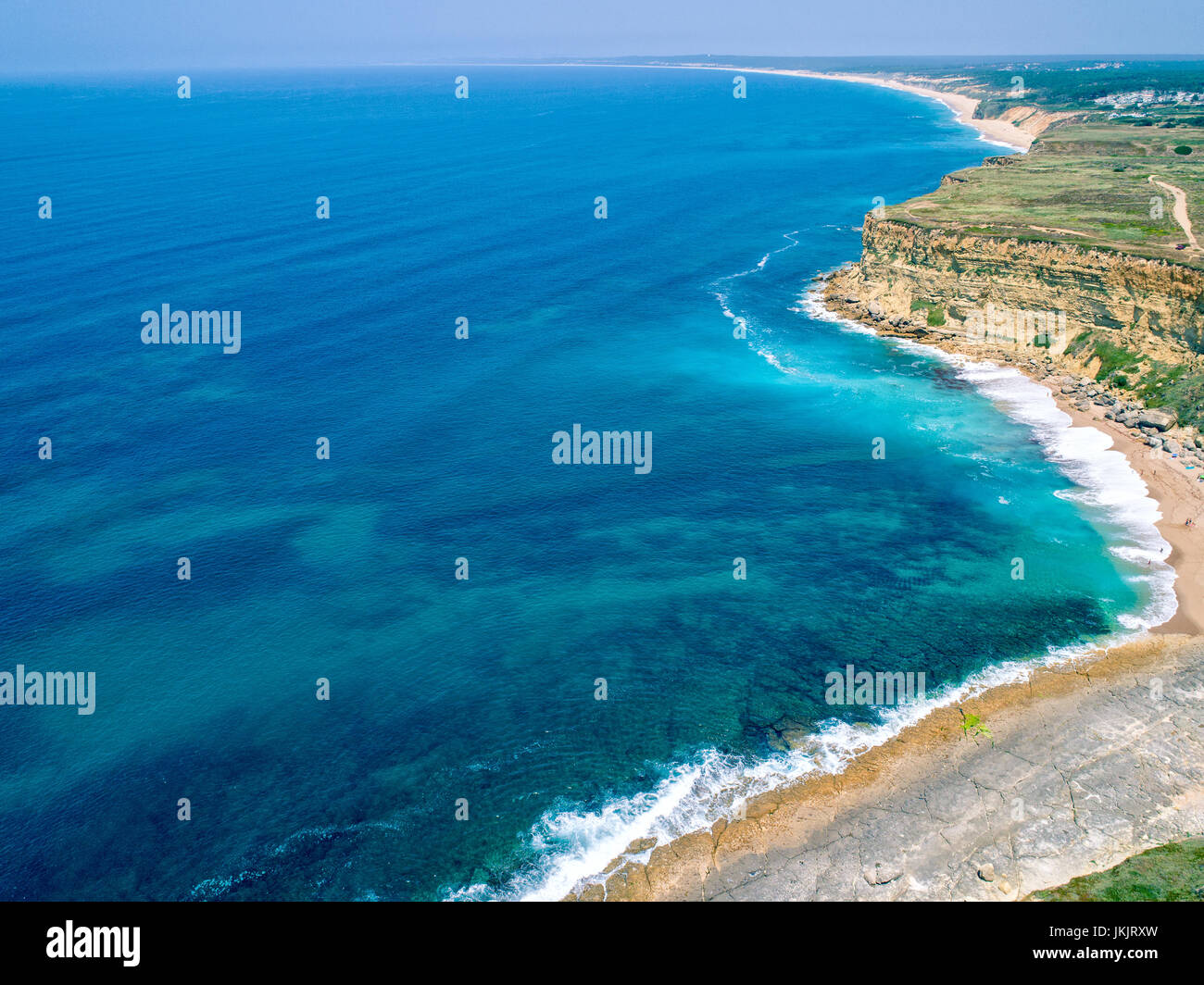 Aerial View Ocean Coastal Landscape, Portugal Stock Photo - Alamy