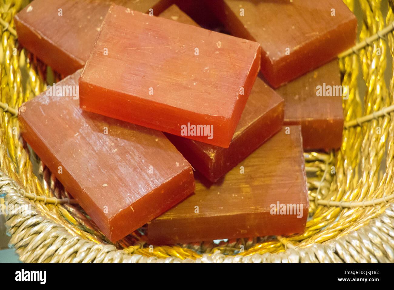 Collection of bars of fragrant hand made organic soap Stock Photo - Alamy