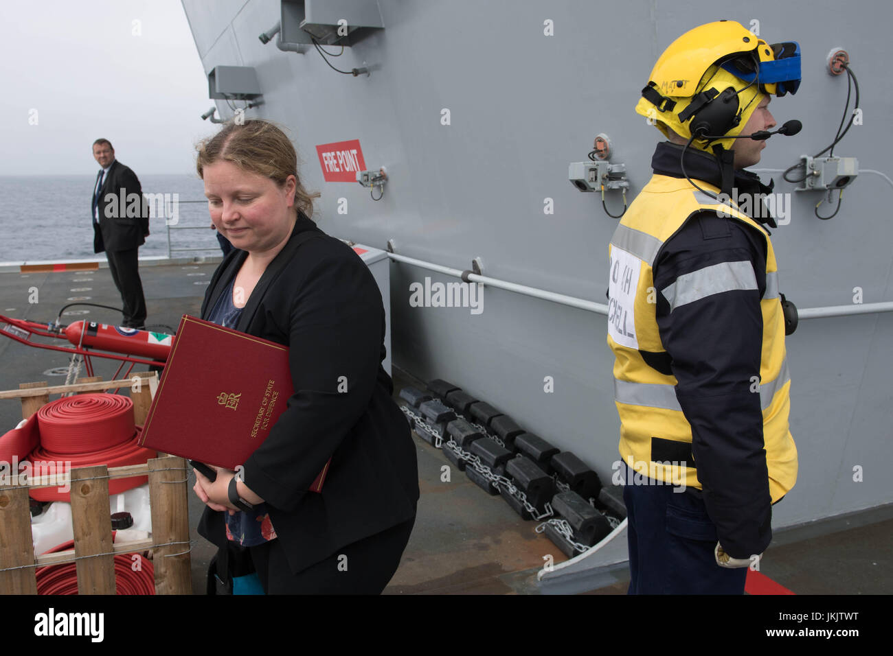 Crew on board HMS Queen Elizabeth, as the Royal Navy's new aircraft ...