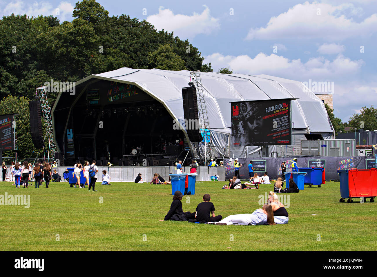The main stage for the Liverpool International Music Festival in Sefton ...