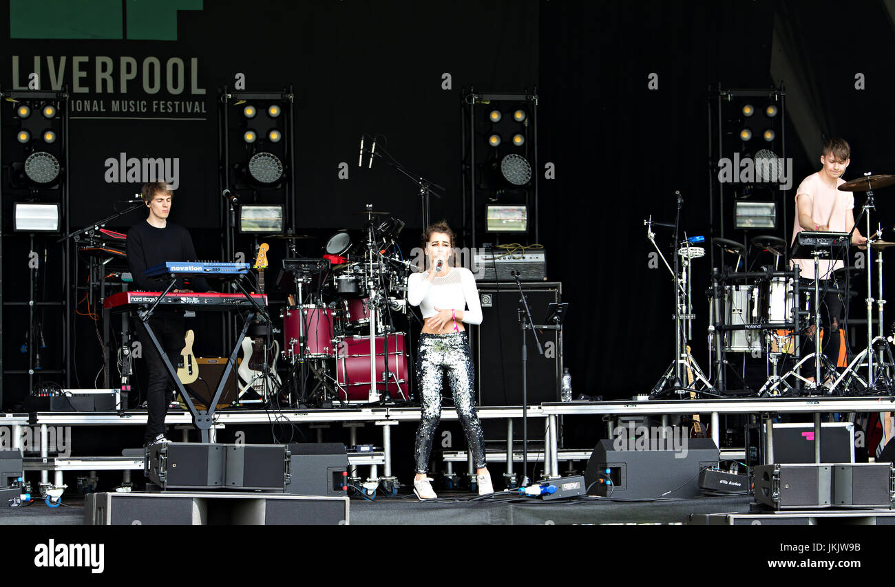 Katy Bryson lead singer with Halem perform on stage at the Liverpool ...