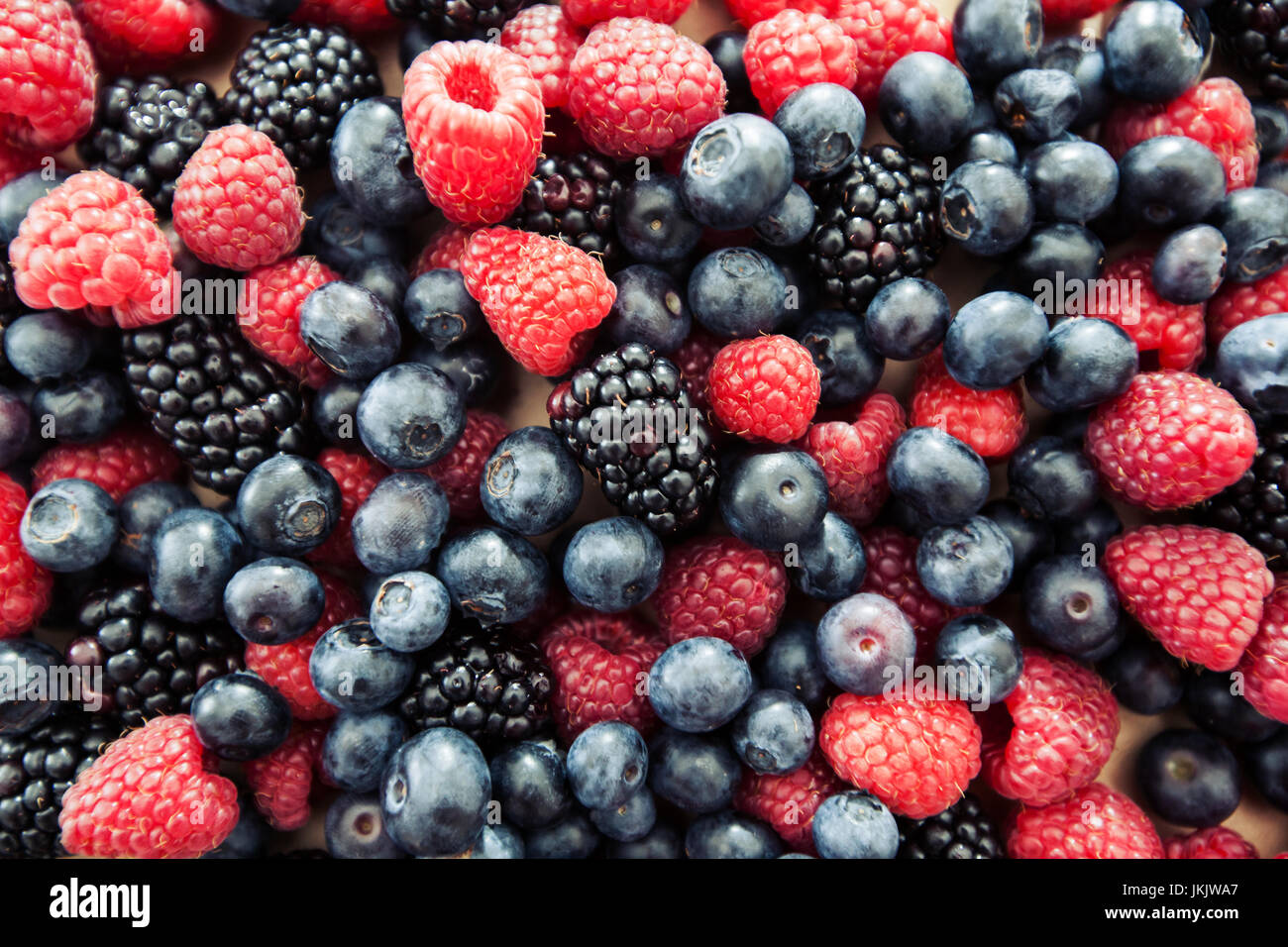 Freshly raspberry blueberry and blackberry. berry fruit antioxidant ...