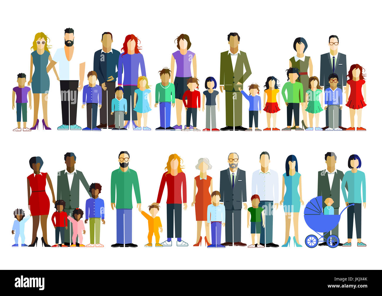 Group of families with children Stock Photo - Alamy