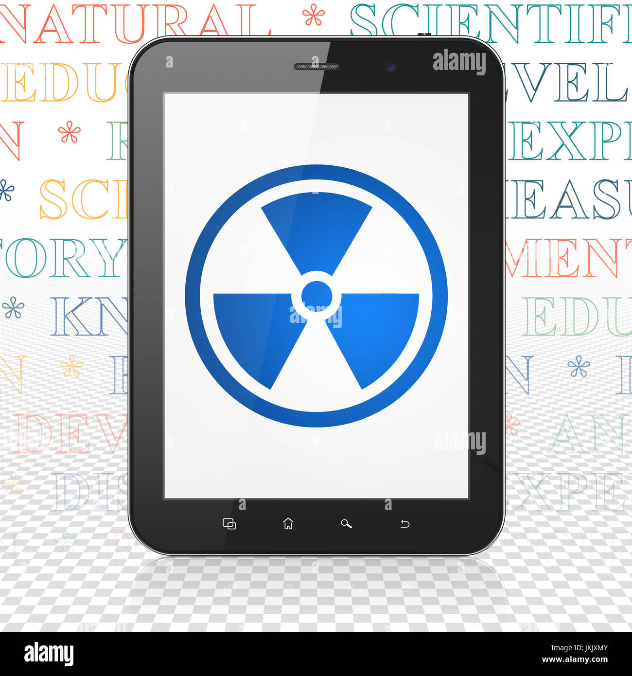 Science concept: Tablet Computer with Radiation on display Stock Photo ...