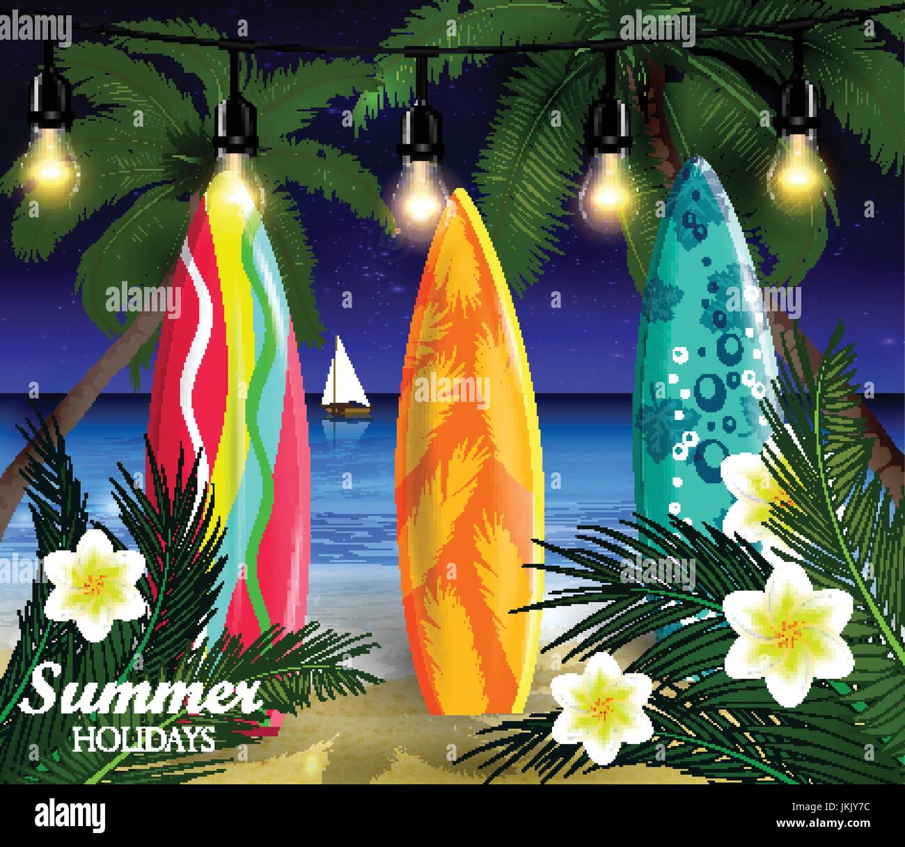 Moon palm trees Stock Vector Images - Alamy