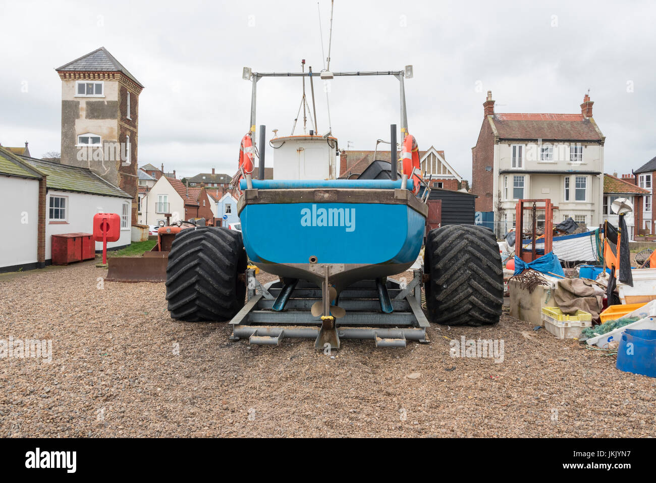 Boat trailer on beach hi-res stock photography and images - Alamy