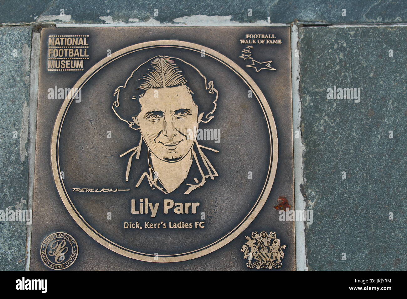 Lily Parr bronze plaque on Football Walk of Fame at the National ...