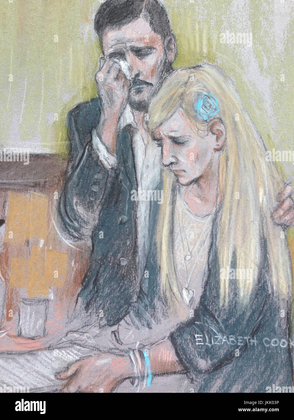 Witness in court drawing hi-res stock photography and images - Alamy