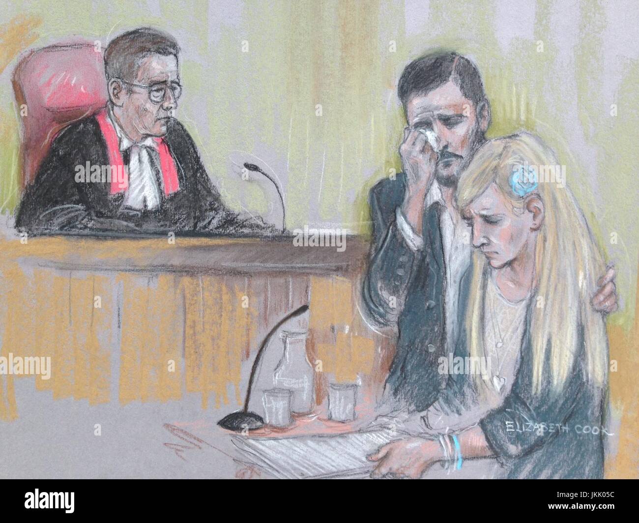 Witness in court drawing hi-res stock photography and images - Alamy