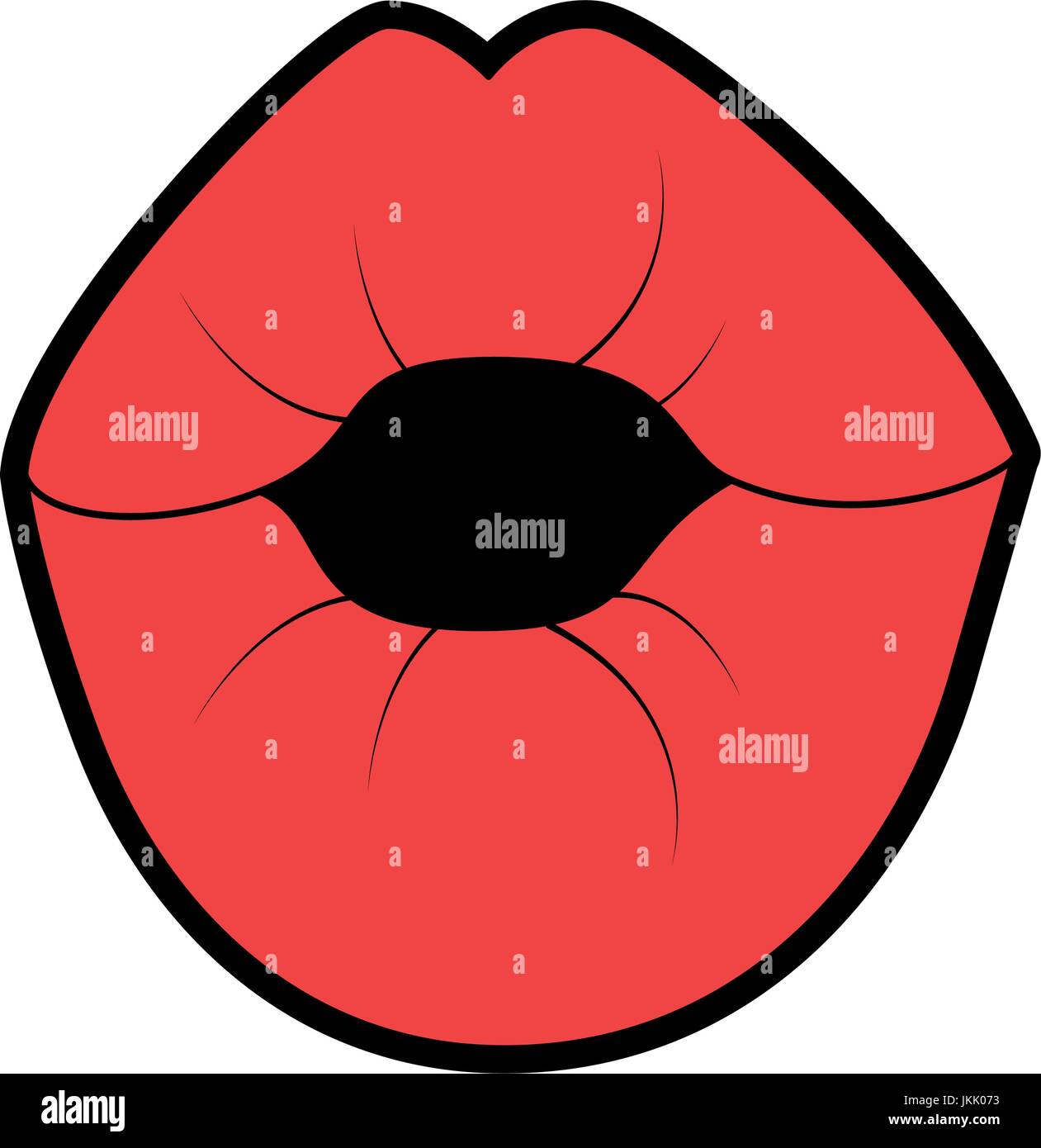 Lips pop art cartoon over white background icon Stock Vector Image ...