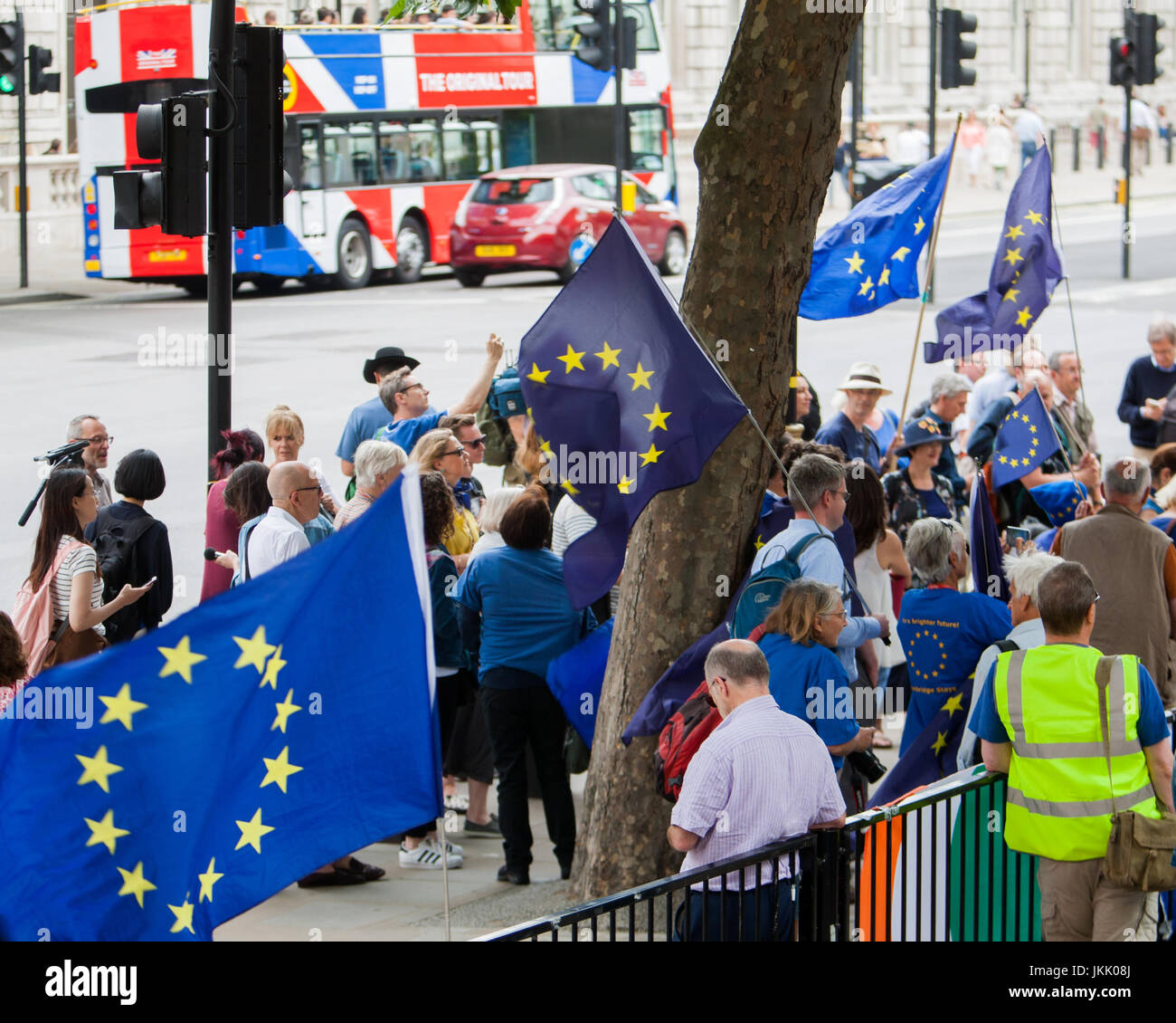 Pro Europeans gather opposite Downing Street for demonstration on the ...
