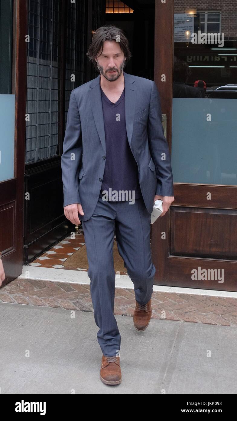 Keanu Reeves leaving his hotel in New York Featuring: Keanu Reeves ...
