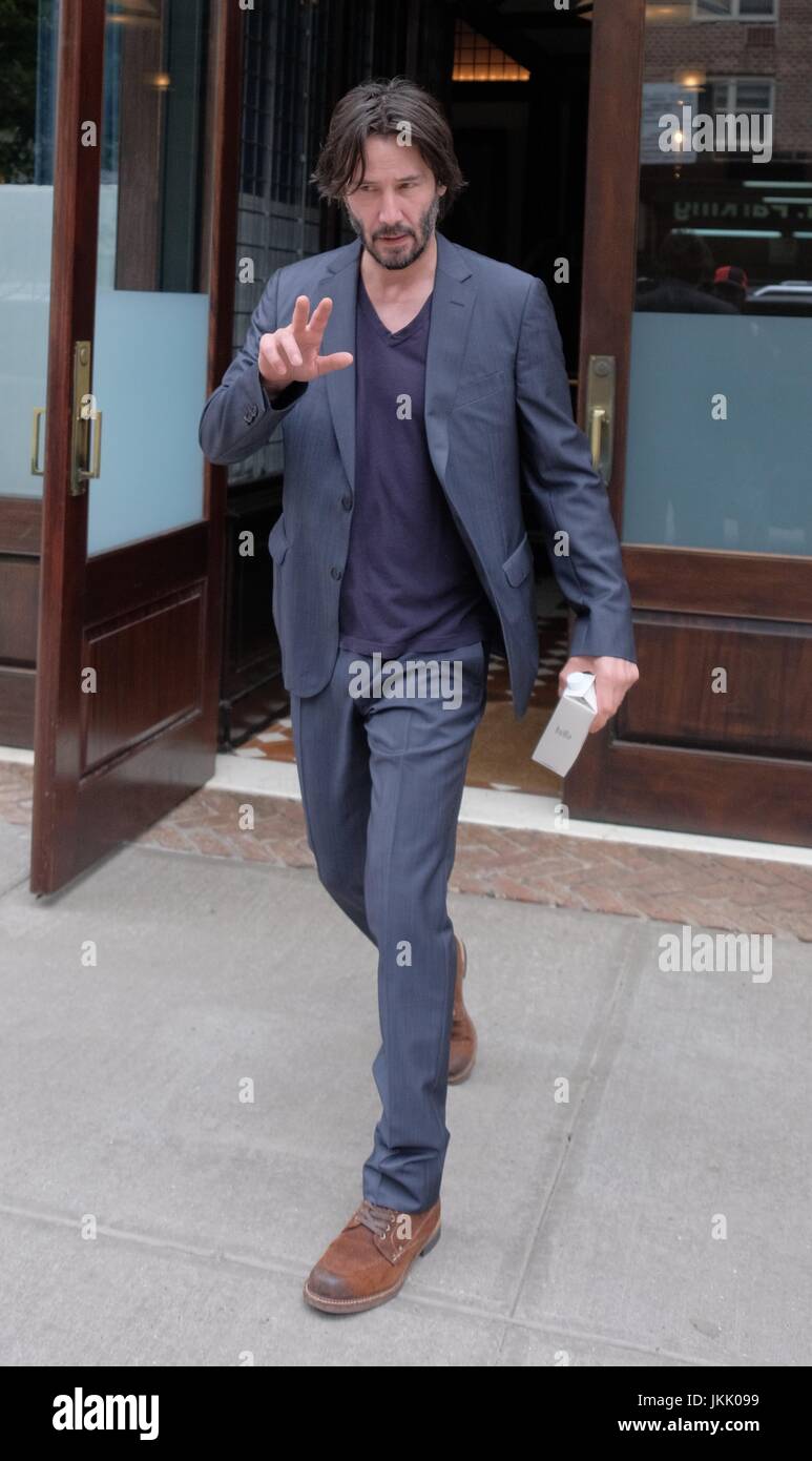 Keanu Reeves leaving his hotel in New York Featuring: Keanu Reeves ...