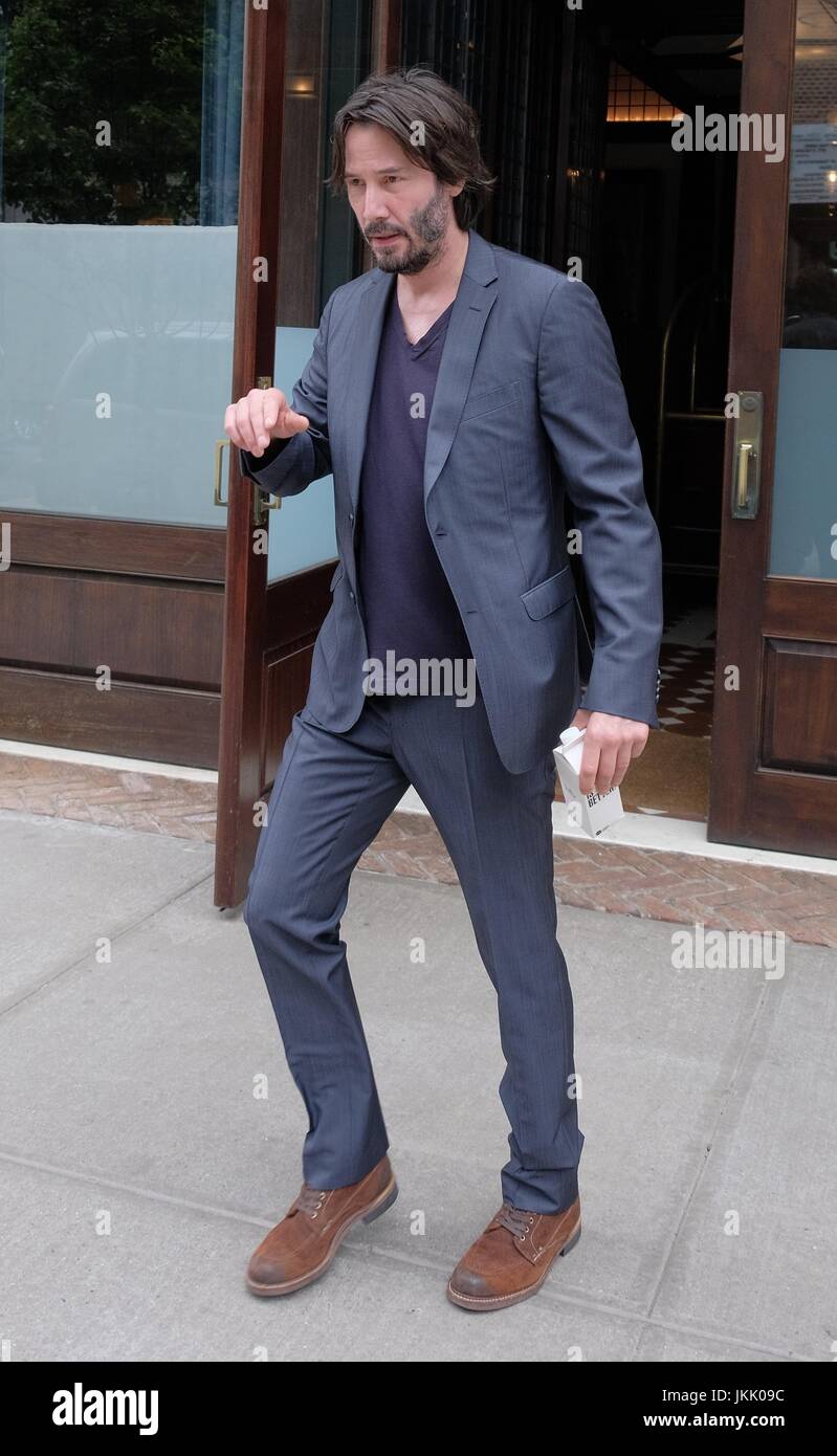 Keanu Reeves leaving his hotel in New York Featuring: Keanu Reeves ...