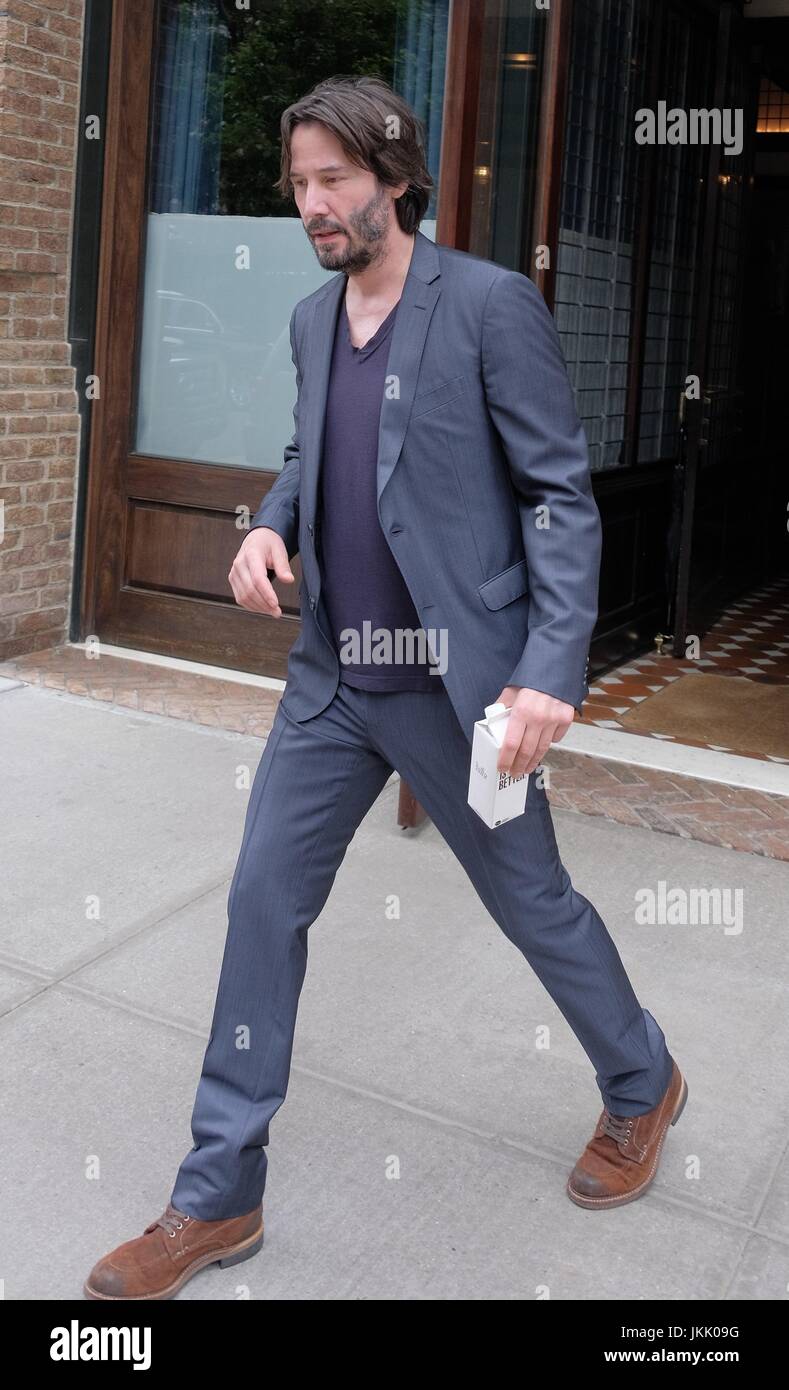 Keanu Reeves leaving his hotel in New York Featuring: Keanu Reeves ...