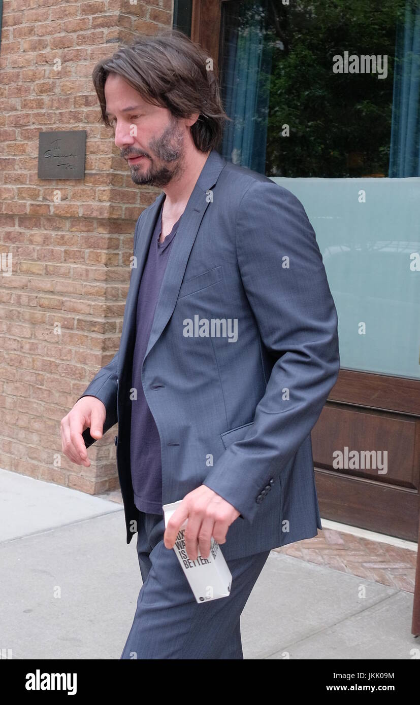 Keanu Reeves leaving his hotel in New York Featuring: Keanu Reeves ...