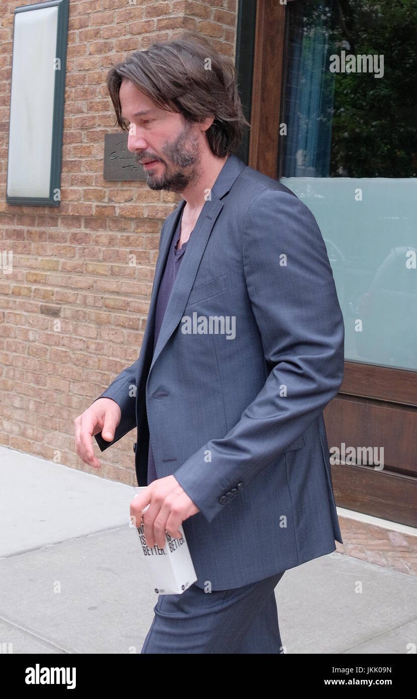 Keanu Reeves leaving his hotel in New York Featuring: Keanu Reeves ...