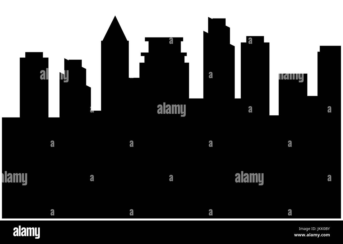 city buildings silhouette icon vector illustration graphic design Stock ...