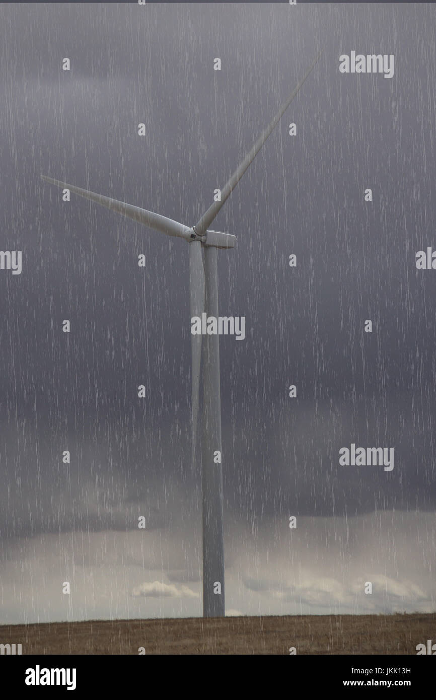 windmill in a rain storm Stock Photo - Alamy