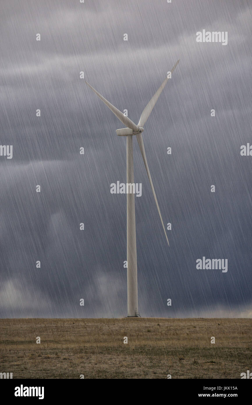 windmill in a rain storm Stock Photo - Alamy