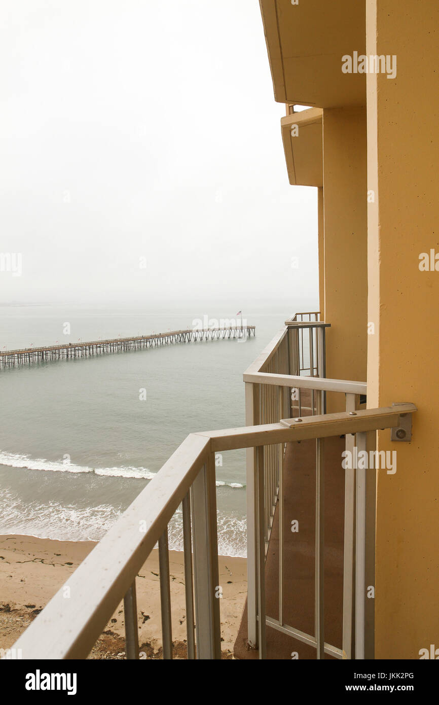 A view of Ventura Pier Beach from a balcony at the Crowne Plaza Ventura ...