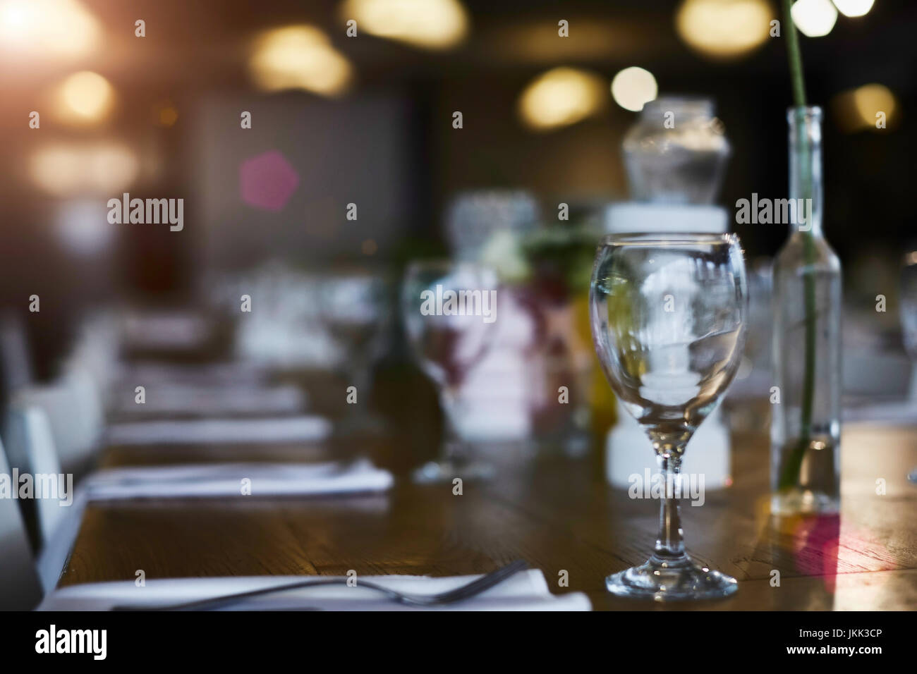 Table top counter Bar restaurant background glass on the table Stock ...