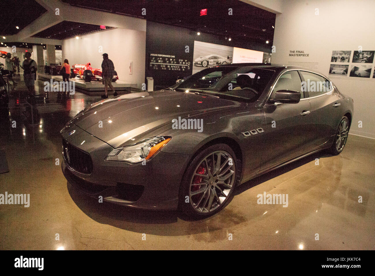 Los Angeles, CA, USA - July 23, 2017: Silver 2016 Maserati Quattroporte ...