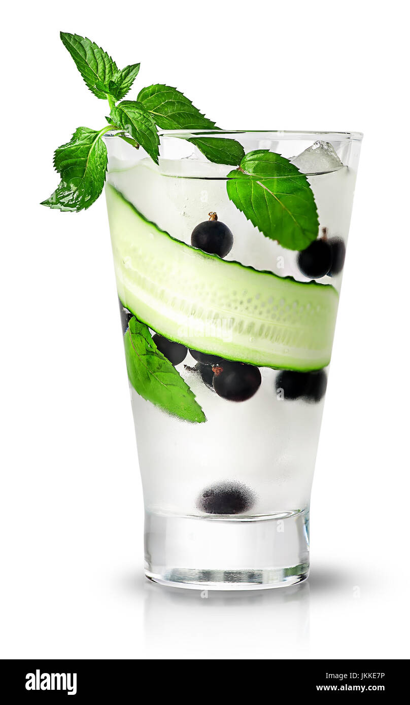 Cucumber currant and mint lemonade Stock Photo - Alamy