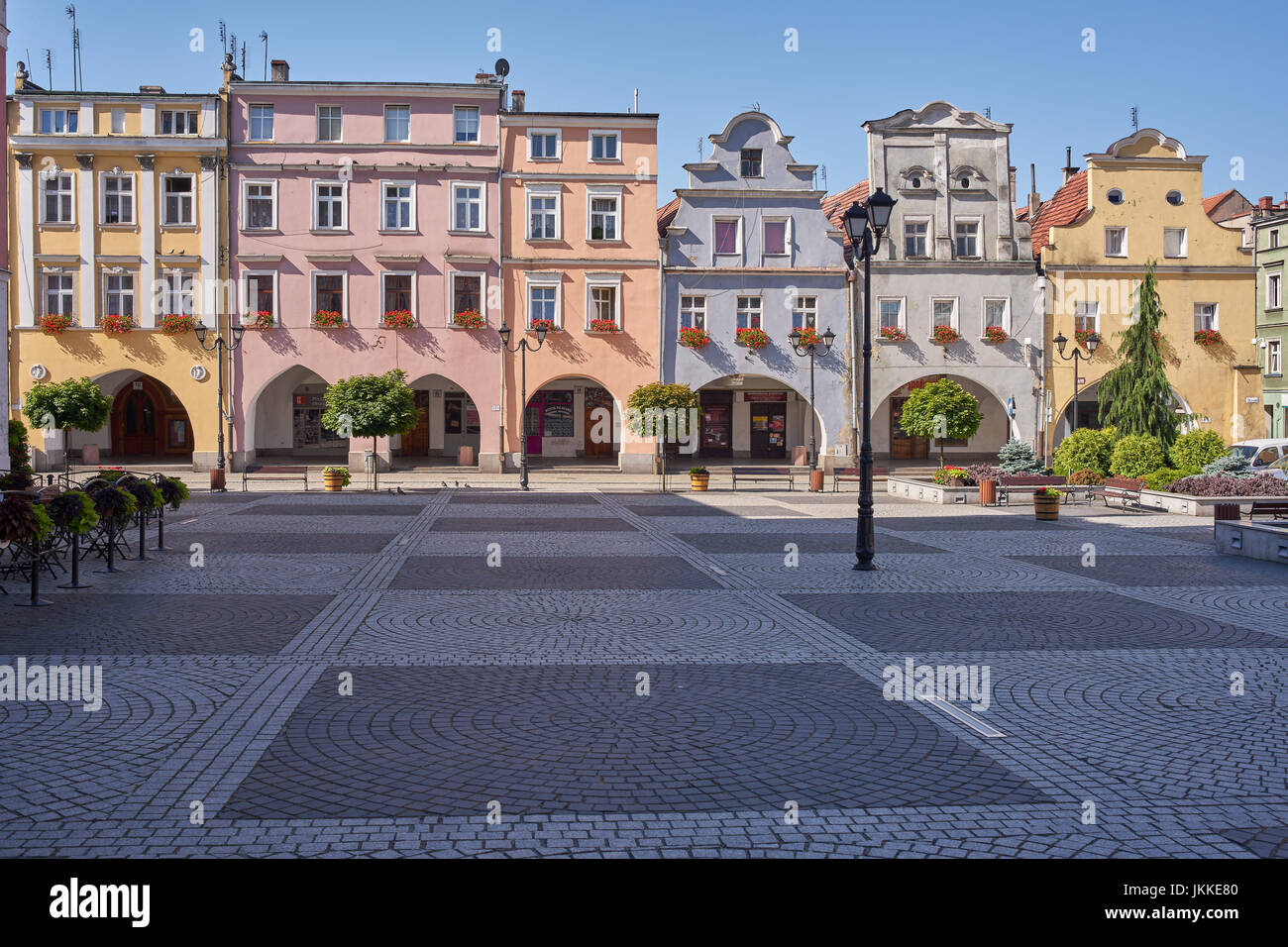 Jawor old market historical tenement houses Jauer Niederschlesien Lower ...