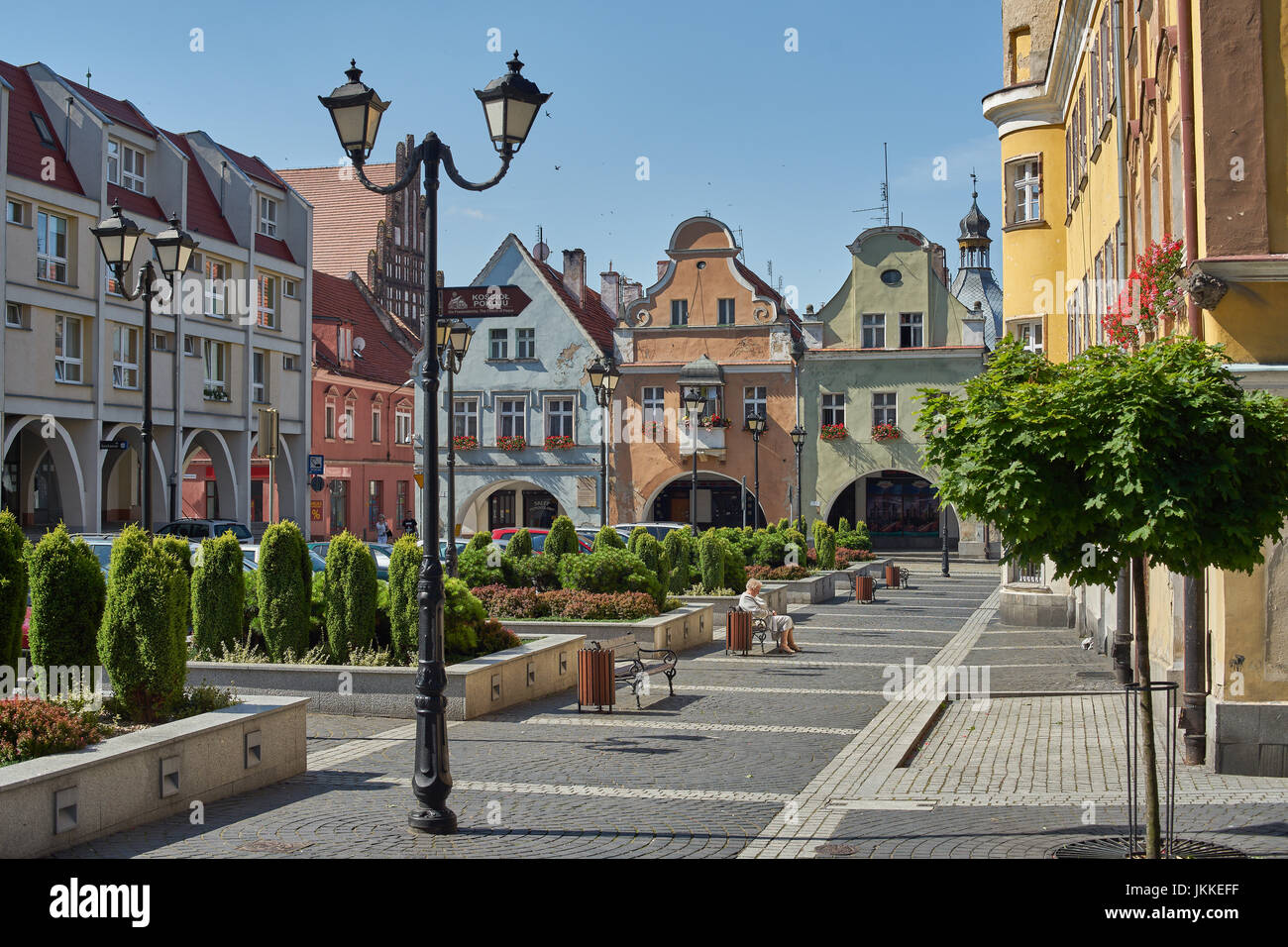Jawor old market historical tenement houses Jauer Niederschlesien Lower ...