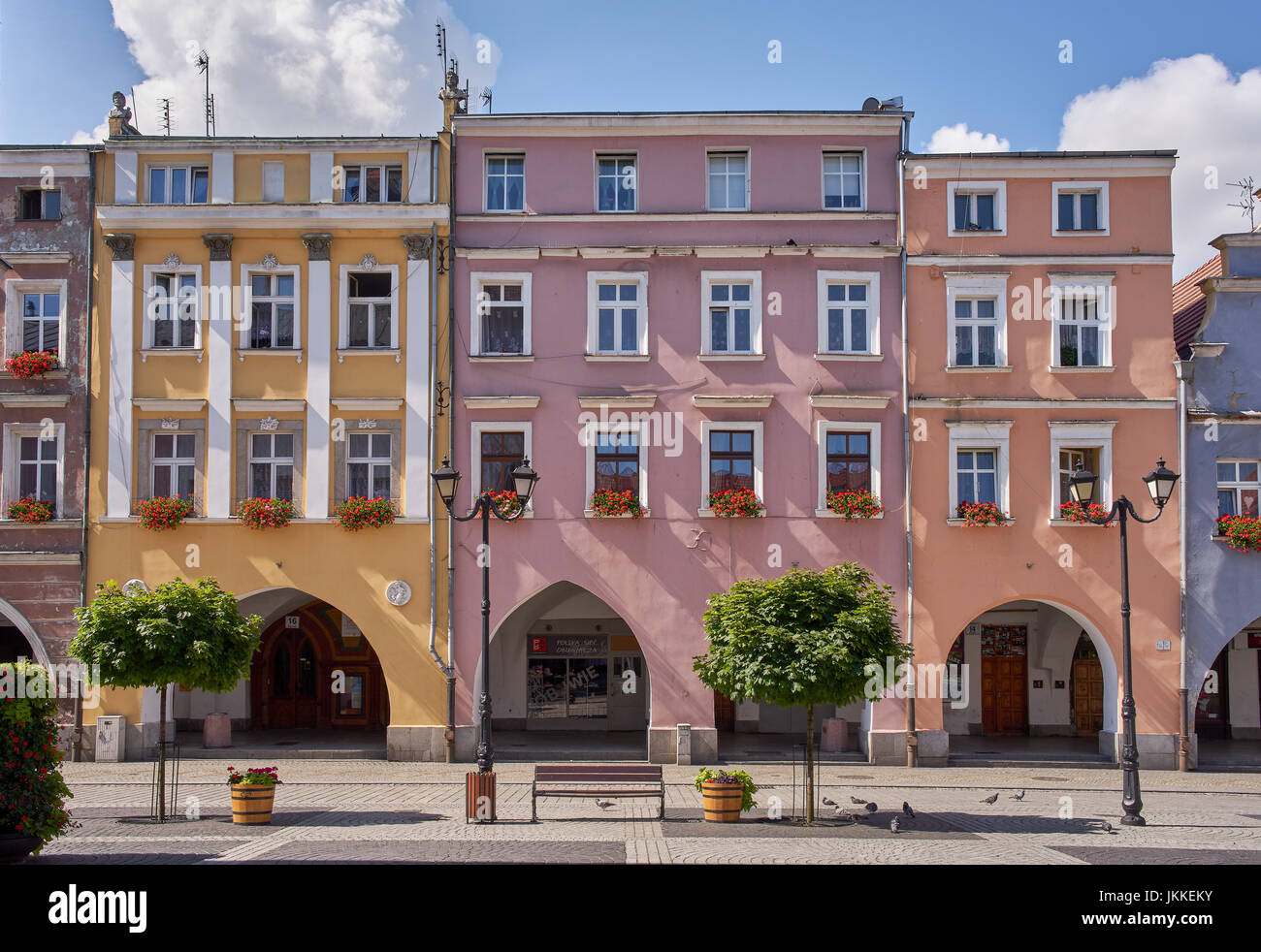 Jawor old market historical tenement houses Jauer Niederschlesien Lower ...