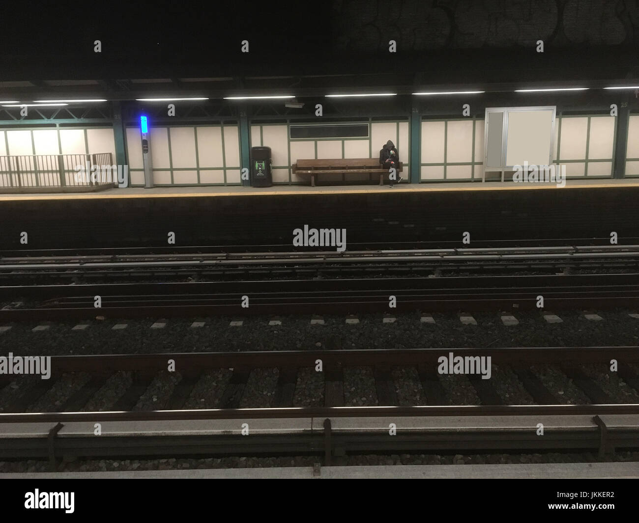 Waiting bench in subway metro hi-res stock photography and images - Alamy